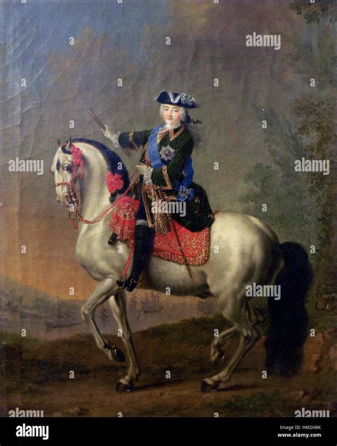 Kaiserin Elisabeth Petrowna Von Russland Zu Pferde Grooth Stock Photo