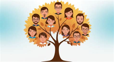 Abstract Illustration Of A Tree With A Brown Trunk And Branches With