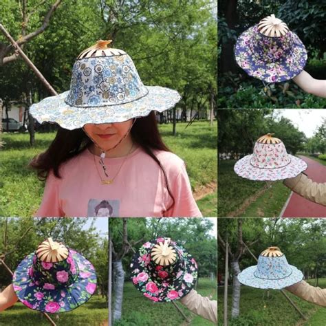 Women Fan Hat Wide Brim Sun Protection Portable Jewelry T Durable