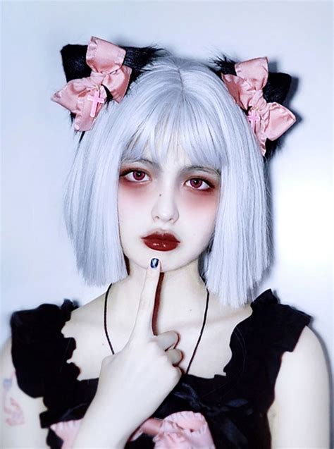 Cute Y2k Subculture Ballet Pink Satin Bowknot Cross Pendant Gothic
