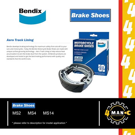 Bendix Motorcycle Brake Shoes Yamaha LC Lagenda RXZ Honda Wave Ex Shopee Malaysia