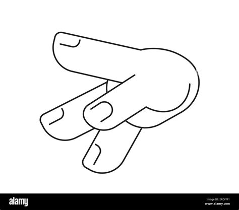 Finger Trying To Touch Monochrome Flat Vector Object Stock Vector Image And Art Alamy