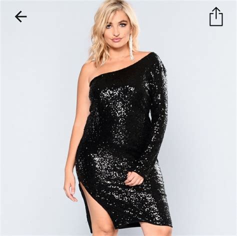 Fashion Nova Dresses Plus Size Black Sequins Dress Poshmark