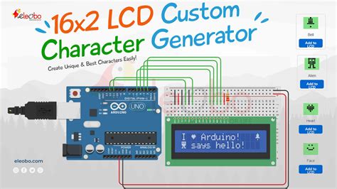 arduino 16x2 lcd custom character generator create unique and best
