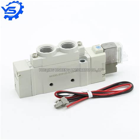 Smc Type Electric Air Valve Sy5120 5lzd 01 52 Way Dc 24v Double Acting