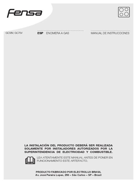 Manual Gc 58v Pdf Enchufes Y Tomas De Corriente Alterna Agua