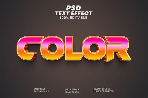 premium psd psd color text style effect