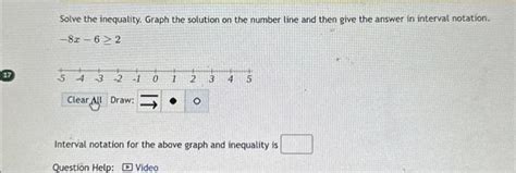 Solved Solve The Inequality Graph The Solution On The Chegg