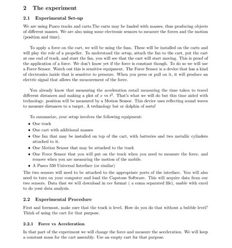 Lab 3 Dynamics Newton S Second Law 1 Introduction Chegg Com