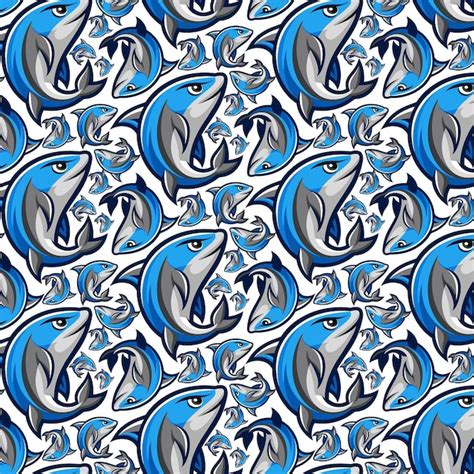 Diseño de patrones vectoriales de pescadores Vector Premium