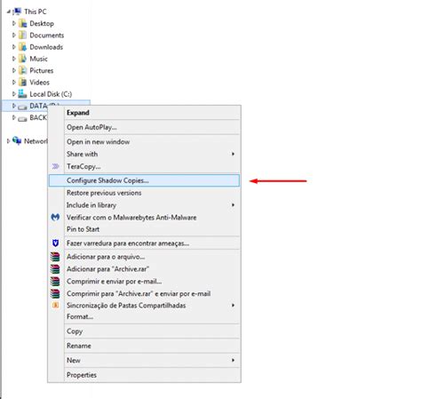 Deletando Shadow Copies No Windows Server Via Gui E