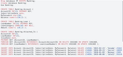 Solved Drop Database If Exists Banking Create Database