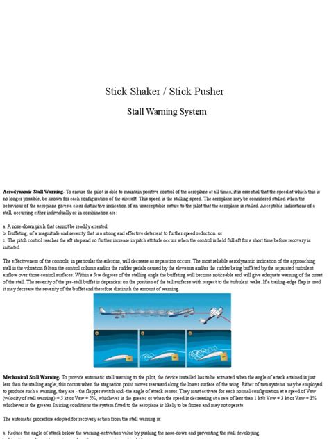 Stall Warning Pdf Vehicle Design Aircraft