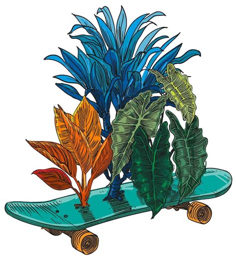 Premium Vector Hand Drawn Fantasy Flora Vector Illustration