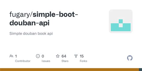 github fugary simple boot douban api simple douban book api