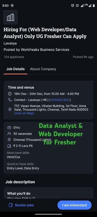Data Analyst And Web Developer For Freshers Dataanalyticsjobs