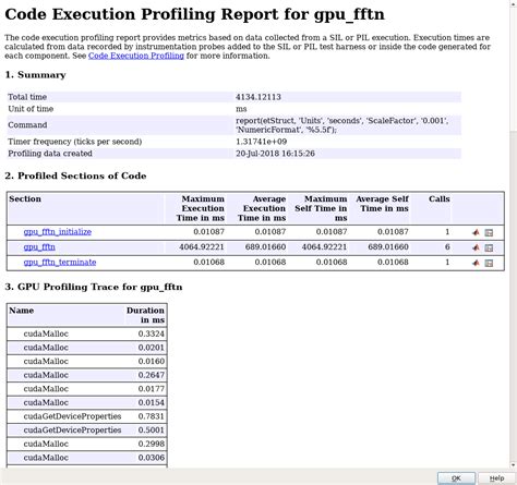 Gpucoder Profile Removed Create An Execution Profile Report For