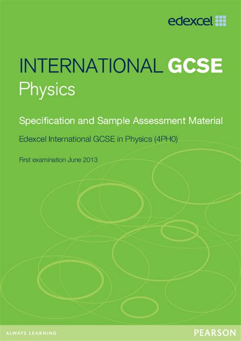 Physics Edexcel Igcse Specification PDFCOFFEE COM