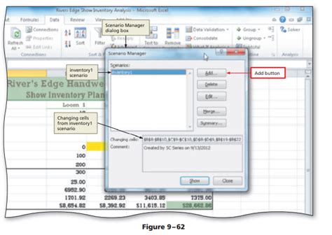 solved click scenario manager on the what if analysis menu to
