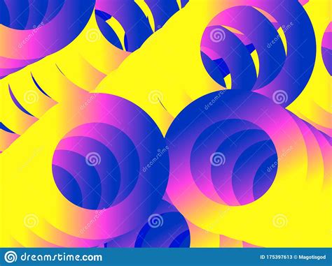 Colorful Gradient Abstract Background With Geometric Fluid Shapes Trendy Design Template With