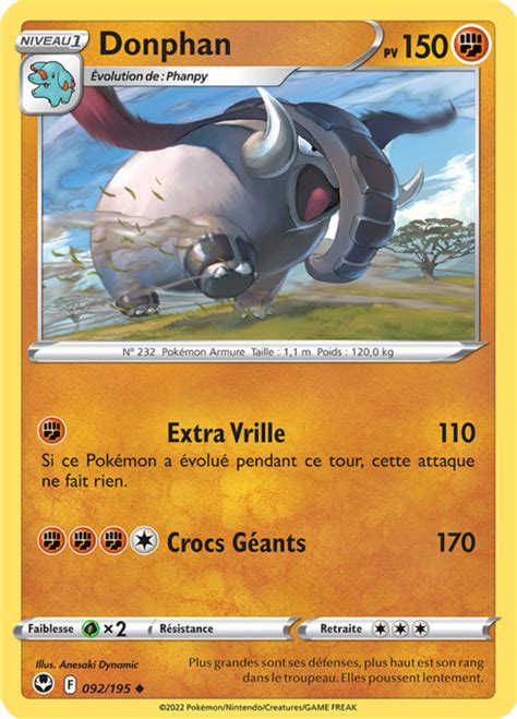 Donphan Épée et Bouclier Tempête Argentée 092 Poképédia