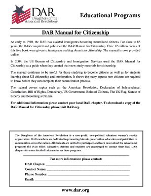Dar Manual For Citizenship Blank Fillable Template Fill Out Print