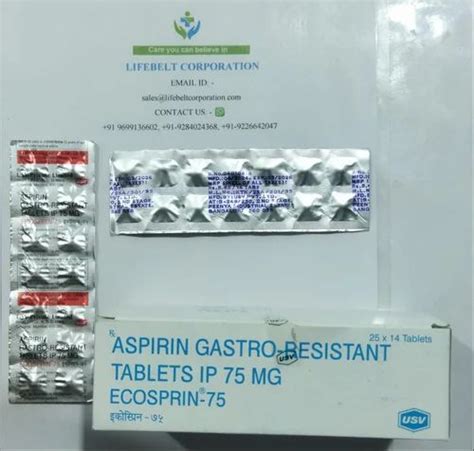 Ecosprin 75 Mg Tablet At ₹ 25box Ecosprin Capsule In Nagpur Id