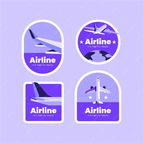 현실적인 항공사 템플릿 디자인 무료 벡터