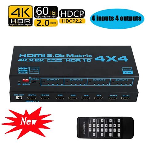 HDMI Matrix Switch X K HDMI Matrix Switcher Splitter In Out Box With EDID Extractor And