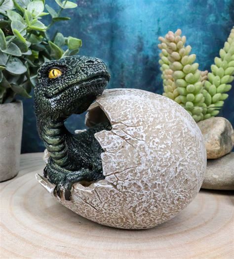 Ebros T Jurassic Era Predator Hatching Dinosaur Egg Figurine 4h