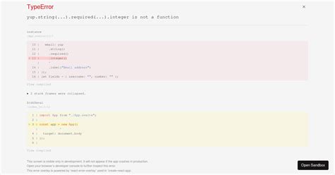 Svelte Yup Examples CodeSandbox