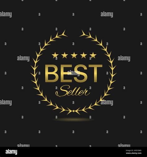 Best Seller Golden Laurel Wreath Label Stock Vector Image And Art Alamy