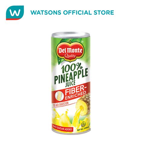 Del Monte Pineapple Juice Fiber Enriched 240ml Shopee Philippines