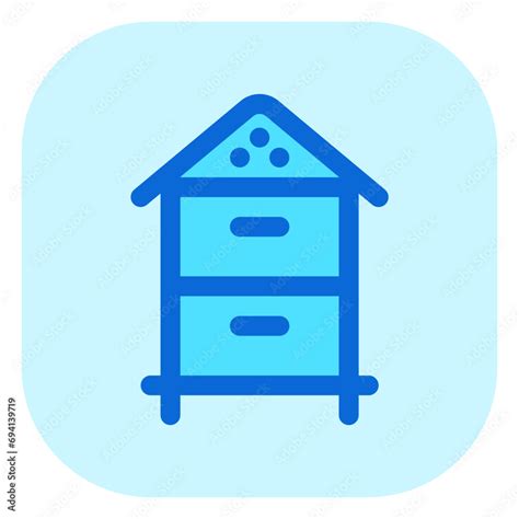 Editable Bee Box Vector Icon Bee Farming Apiary Behives Part Of A