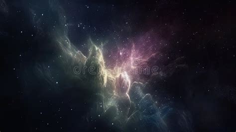 Stars In Deep Space Surrounded By A Nebula Generative Ai Stock Illustration Illustration Of