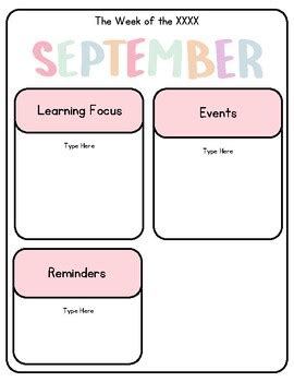 Editable Weekly Newsletter Template By Anika Jorritsma TPT