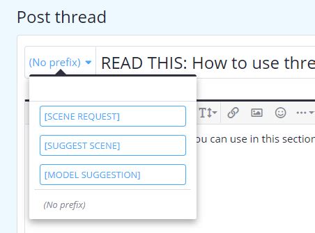 SCENE REQUEST READ THIS How To Use Thread Prefixes FreeOnes Forum The Free Sex Community
