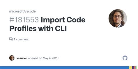 Import Code Profiles With CLI Issue Microsoft Vscode GitHub