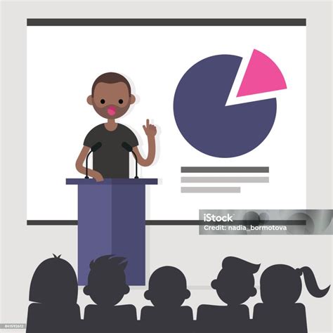 영 일보 뒤에 서 고는 손가락 가리키는 문자 편집 가능한 벡터 일러스트 레이 션 플랫 가리키기에 대한 스톡 벡터 아트 및 기타 이미지 가리키기 교육 기업 재무와 산업