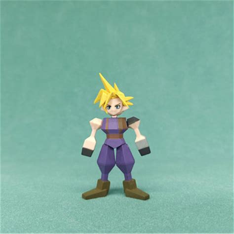 Final Fantasy Vii Ff7 Polygon Figure Cloud Tifa Aerith Cartoon