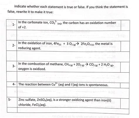 solved indicate whether each statement is true or false if