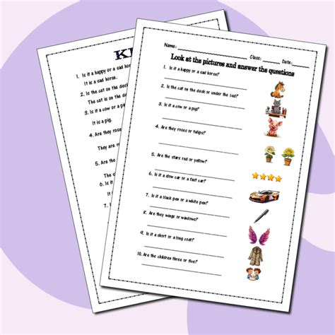 Рабочий контрольный лист для 3 класса к УМК Rainbow English