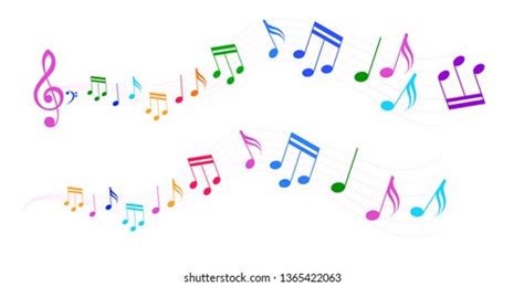 Colorful Music Notes Melody Vector Design Stock Vector Royalty Free