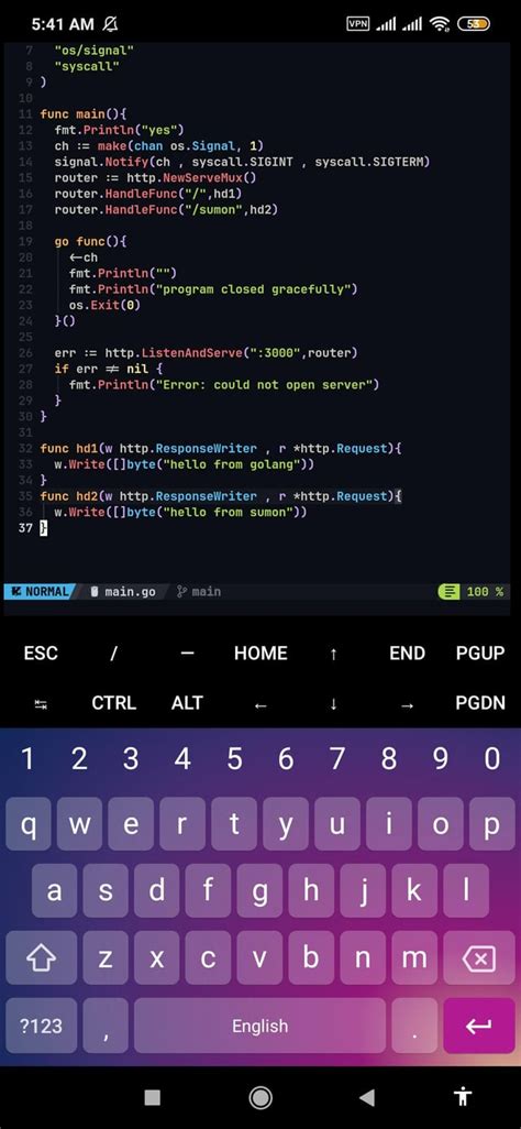 Golang Nvim Nvchad Gopls Lsp Git Doing Great With Termux Rtermux