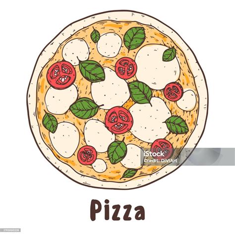 손으로 그린 피자 이탈리안 피자 디자인 요소 벡터 일러스트 레이 션 이탈리안 음식 스케치 메뉴 패키지 디자인 개념에 대한 스톡 벡터 아트 및 기타 이미지 Istock