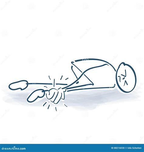 Illness Stick Man Set Cartoon Vector 68167947
