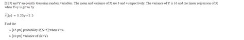 Solved X And Y Are Jointly Gaussian Random Variables Chegg