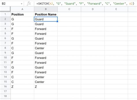 How To Write A Case Statement In Google Sheets