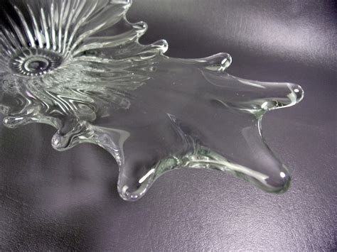 Mid Century Cofrac Art Verrier France Bowl Large Crystal Etsy