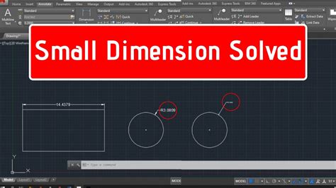 Autocad Small Dimension Problem Solved Autocad Tutorial Autocad